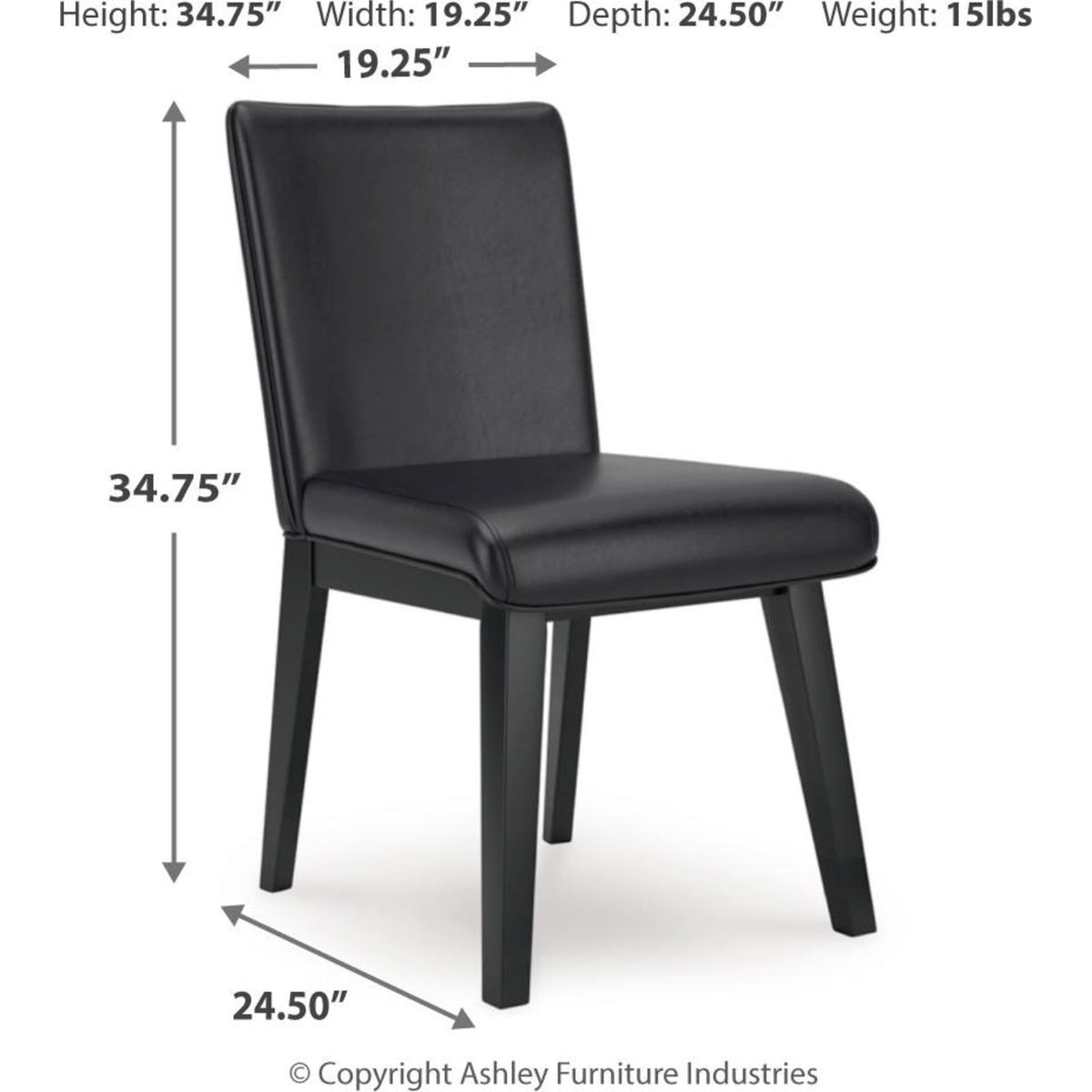 Jettaya Dining Chair - Black - (D494-01) | Dufresne Furniture and Appliances