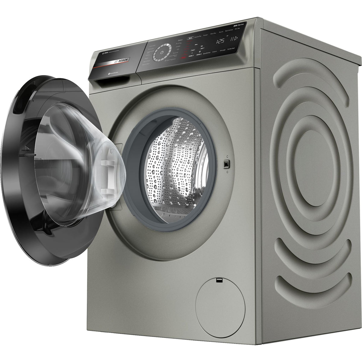 Bosch Front Load Washer (WGB246AXUC) - Pearl Steel | Dufresne Furniture and Appliances