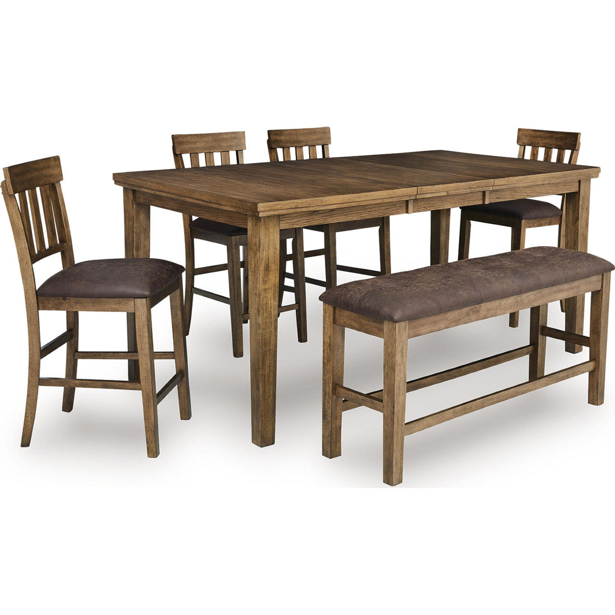 Urbinforte 6 Piece Counter Dining Set - Light Brown - (PKG024537 ...
