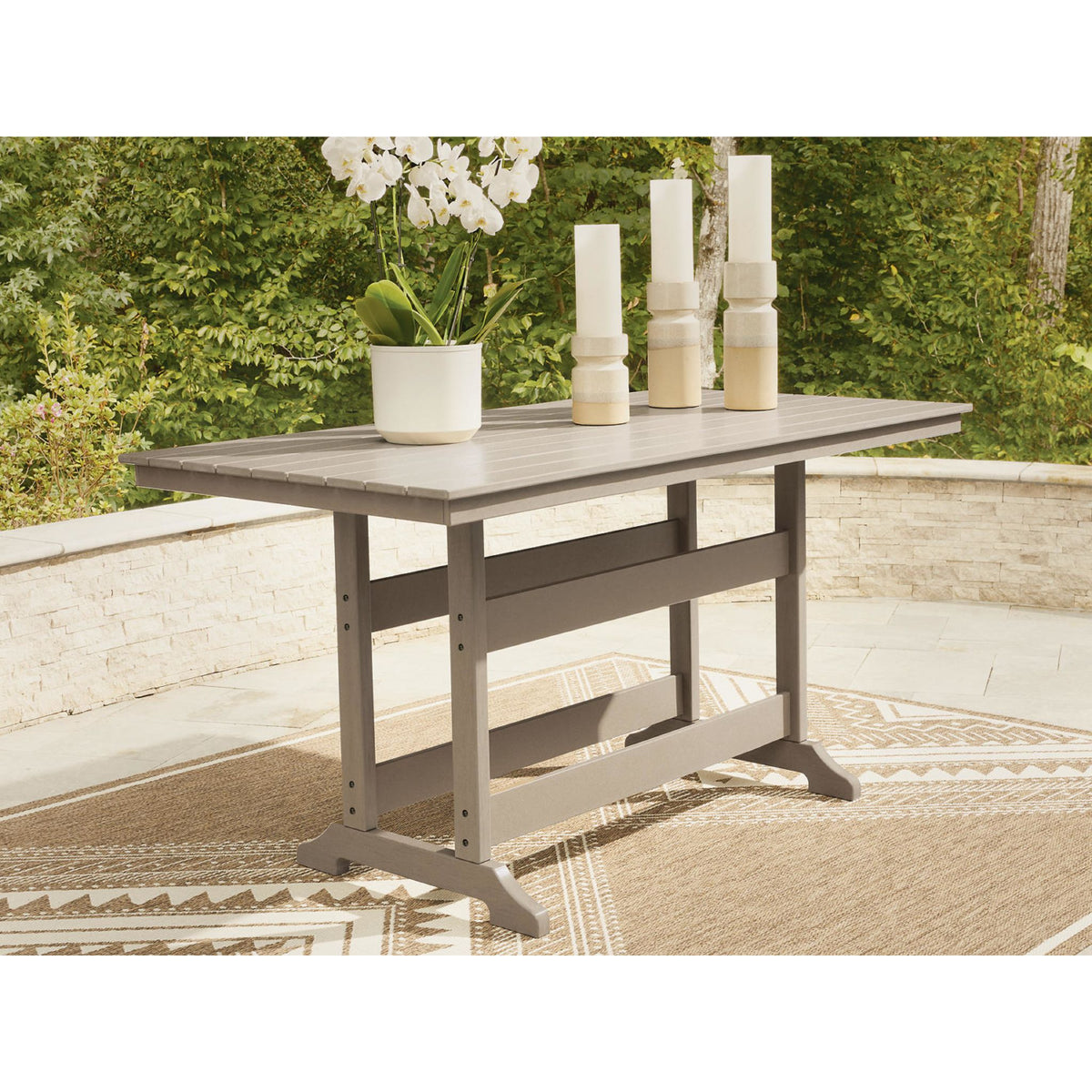 Seacliff Beach Outdoor Counter Height Dining Table - Medium Brown ...