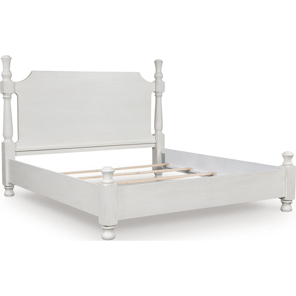 Rowlenstown Queen Poster Bed - Antique White | Dufresne Furniture and ...