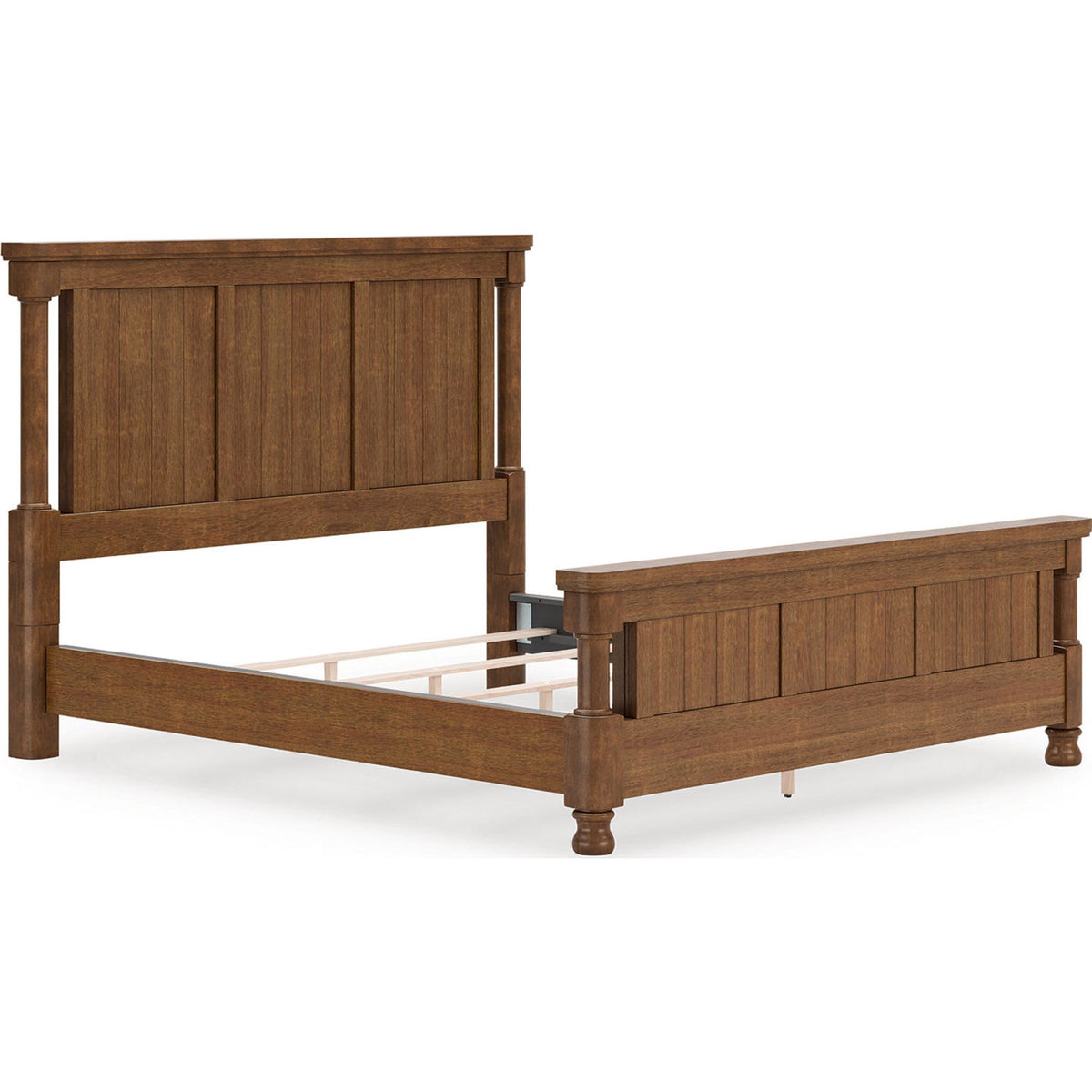 Rowlenstown King Poster Bed - Brown | Dufresne Furniture and Appliances