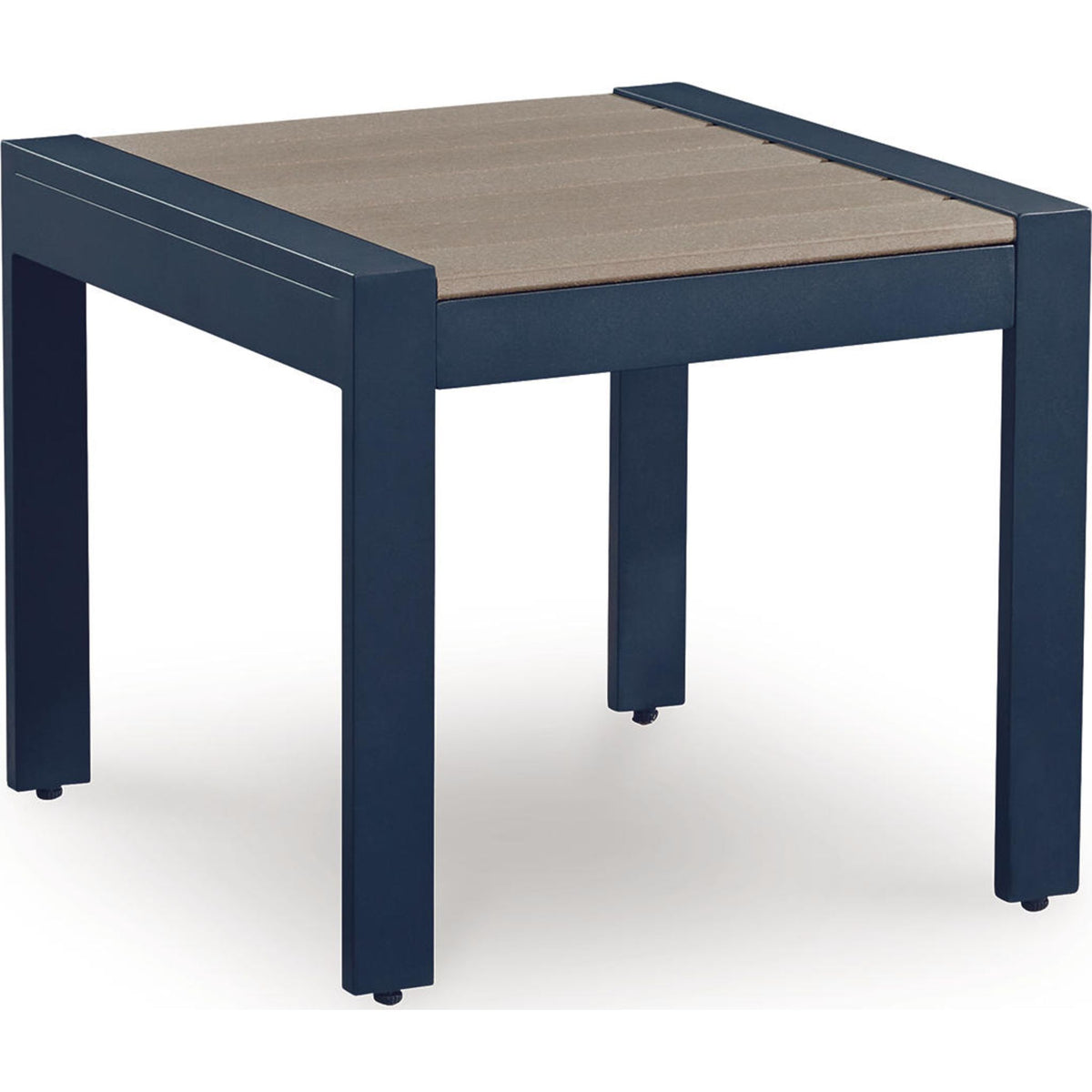 East Beach Outdoor End Table - Navy Blue/Driftwood | Dufresne Furniture ...