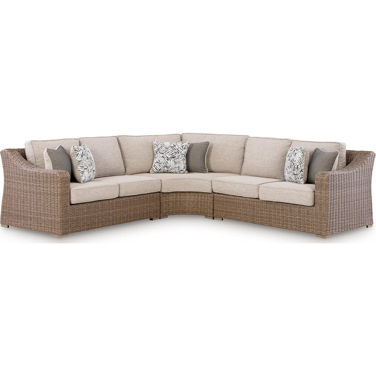Laguna Heights 3-Piece Outdoor Sectional - Beige | Dufresne Furniture ...
