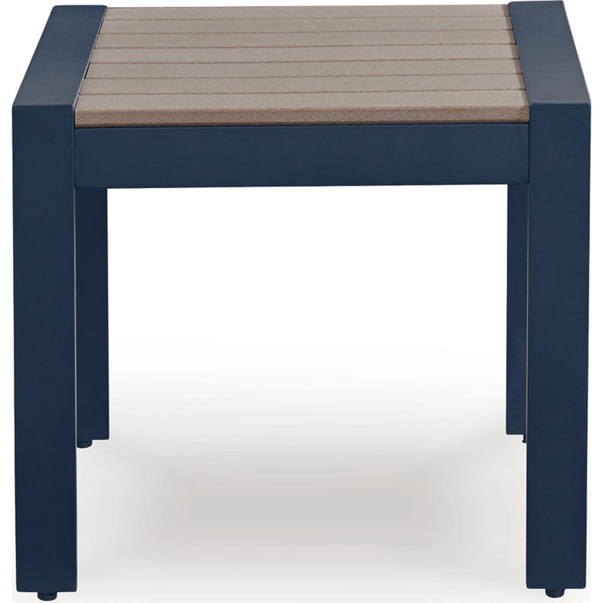 East Beach Outdoor End Table - Navy Blue/Driftwood | Dufresne Furniture ...