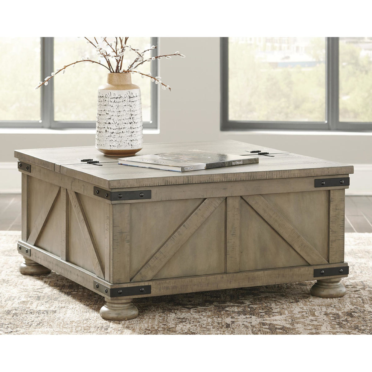 Aldwin Coffee Table - Gray | Dufresne Furniture and Appliances