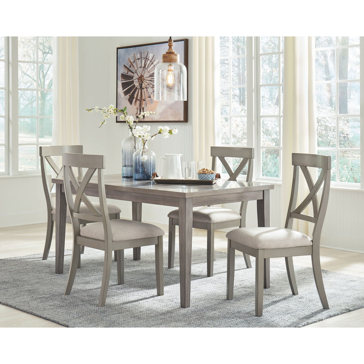 Parellen Dining Table - Gray - (D291-25) | Dufresne Furniture and Appliances