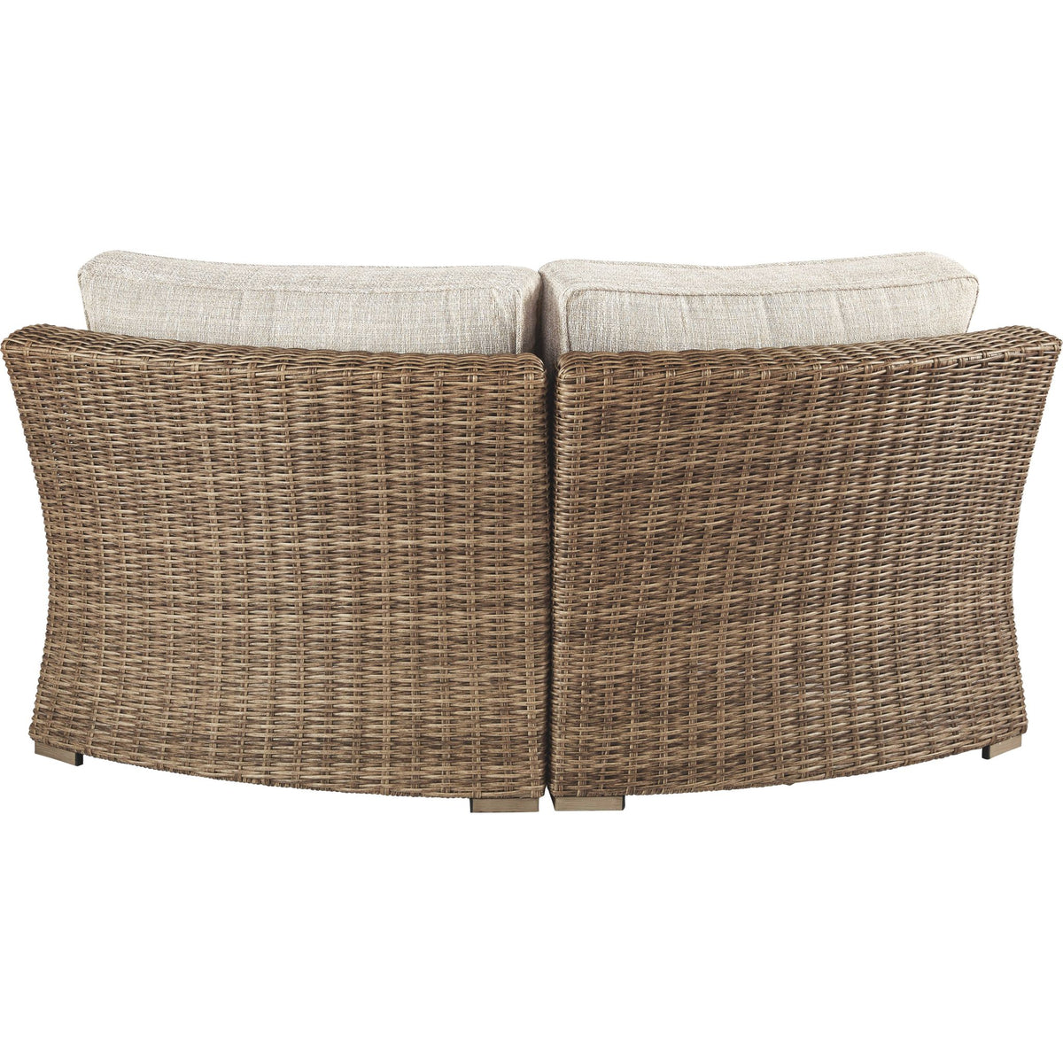 Beachcroft Outdoor Corner Chair with Cushion - White/Beige | Dufresne ...
