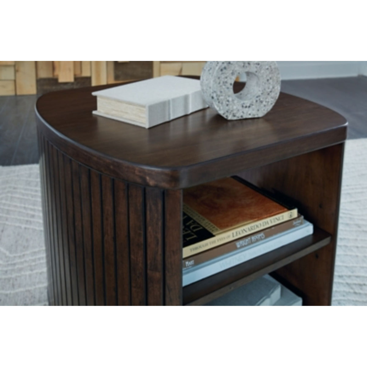 Korestone End Table - Dark Brown | Dufresne Furniture and Appliances