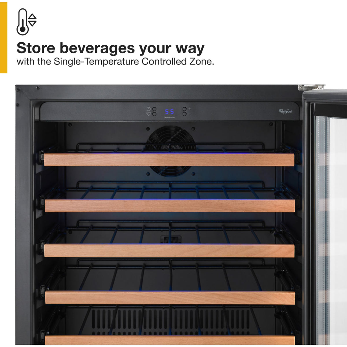 Whirlpool 24" Undercounter Wine Center with Custom Temperature Control ...