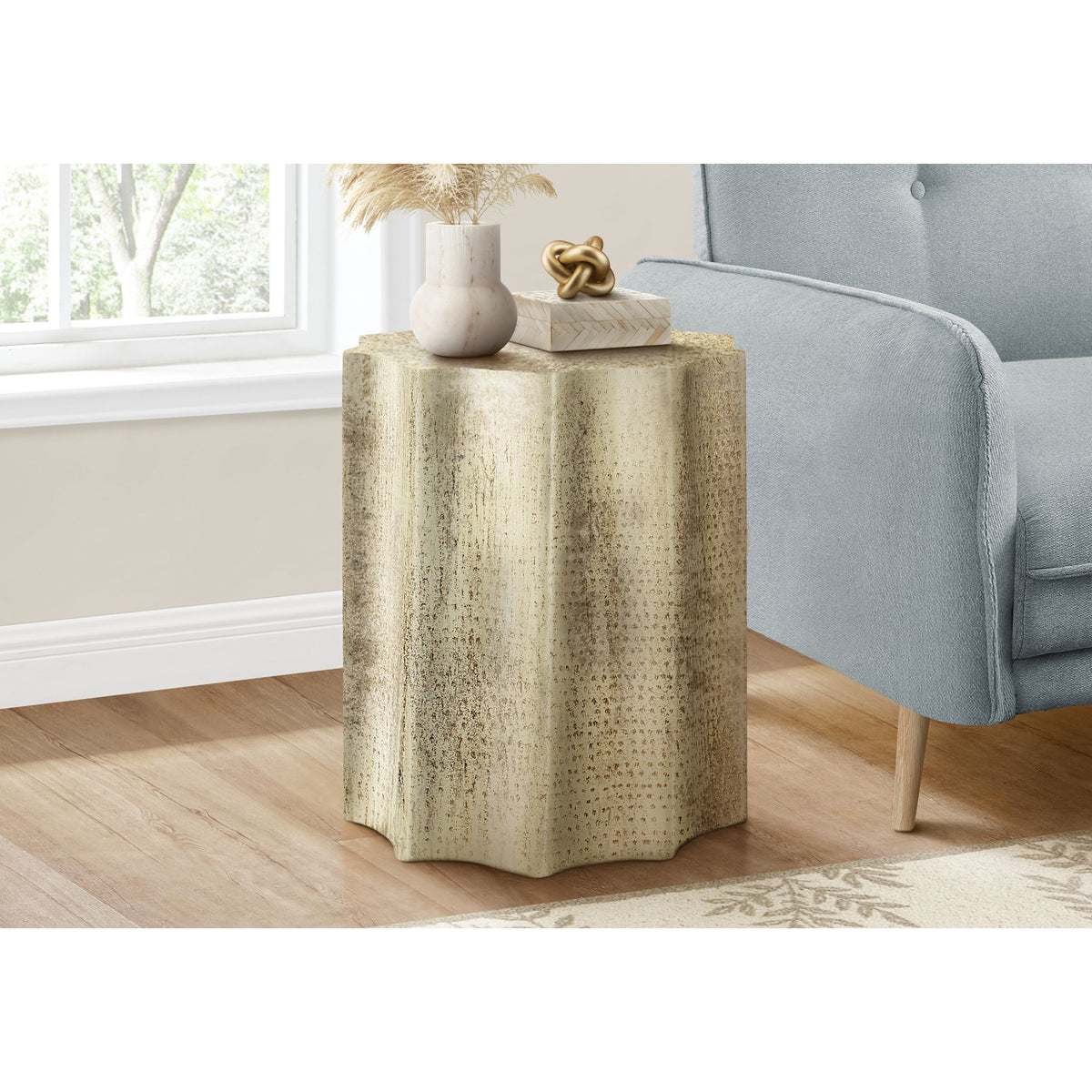 Laura Accent Table - Gold | Dufresne Furniture and Appliances