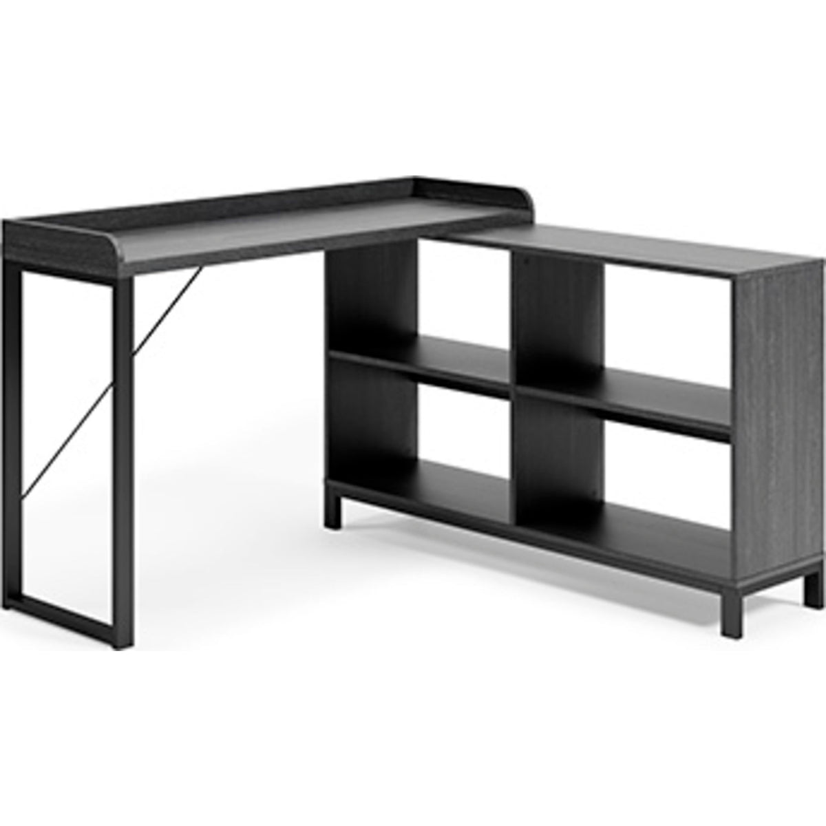Yarlow L-Desk - Black | Dufresne Furniture and Appliances