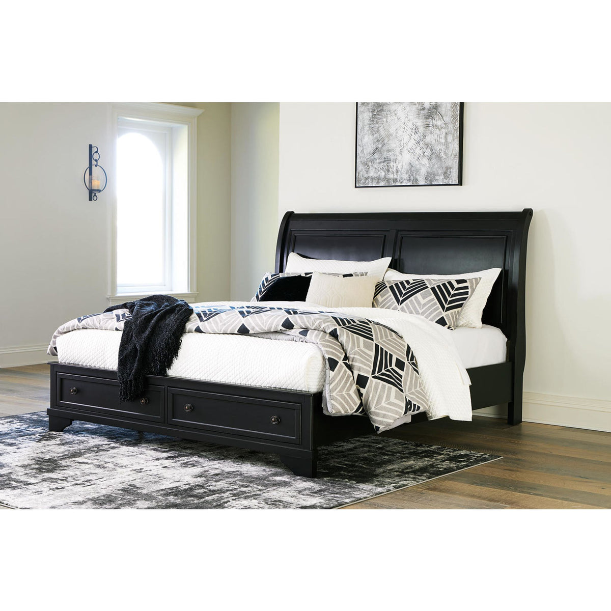Chylanta Queen Storage Bed - Black | Dufresne Furniture and Appliances