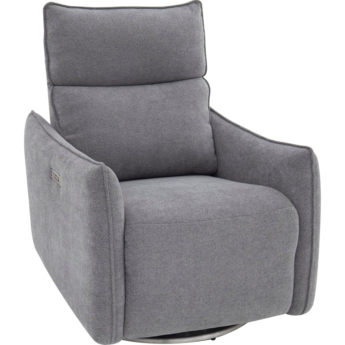 Pescara Power Swivel Chair - Trento Pewter | Dufresne Furniture and ...