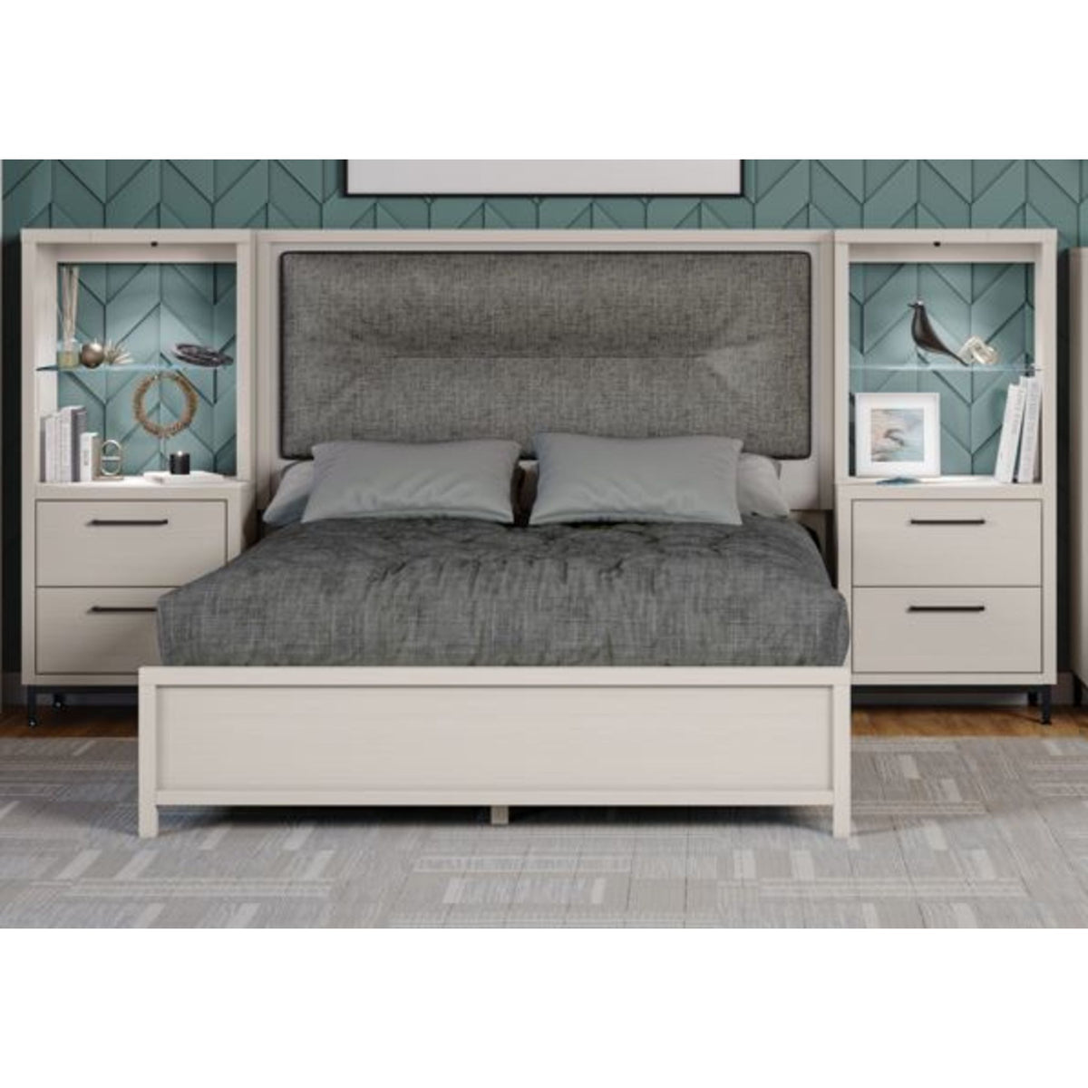 Glacier Bay 4 Piece King Pier Bed - Glacier | Dufresne Furniture and ...