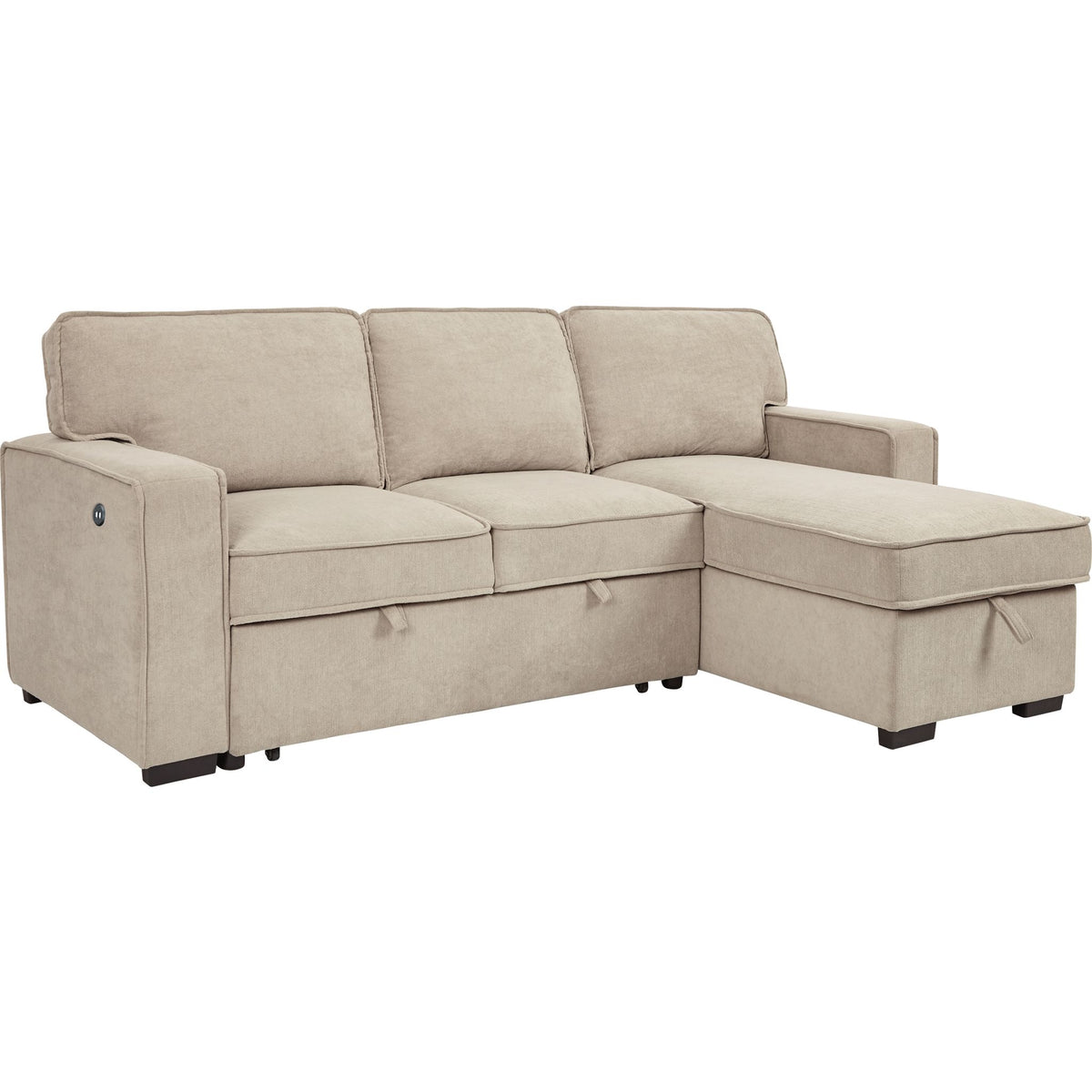 Darton 2 Piece Sleeper Sectional - Cream | Dufresne Furniture and ...