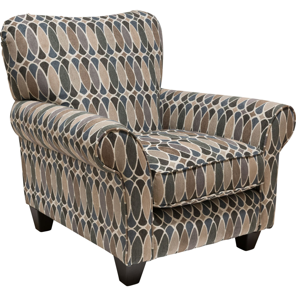 Skye Chair - Deco Shapes Shale | Dufresne Furniture and Appliances