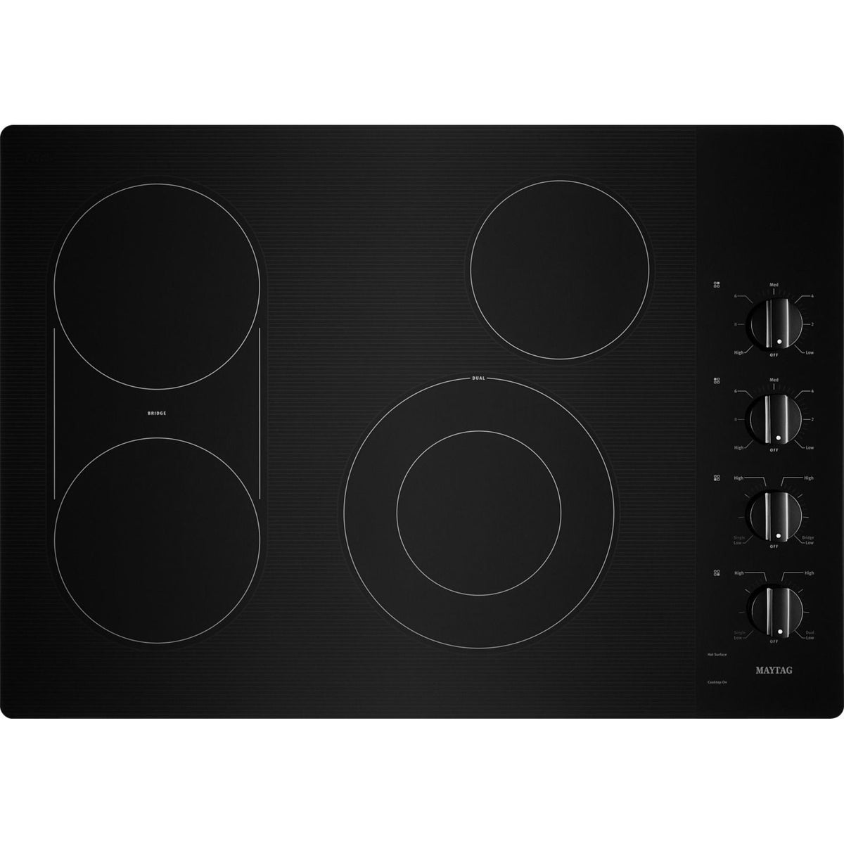 Maytag 30-Inch Electric Cooktop with Reversible Grill and Griddle -Bla ...