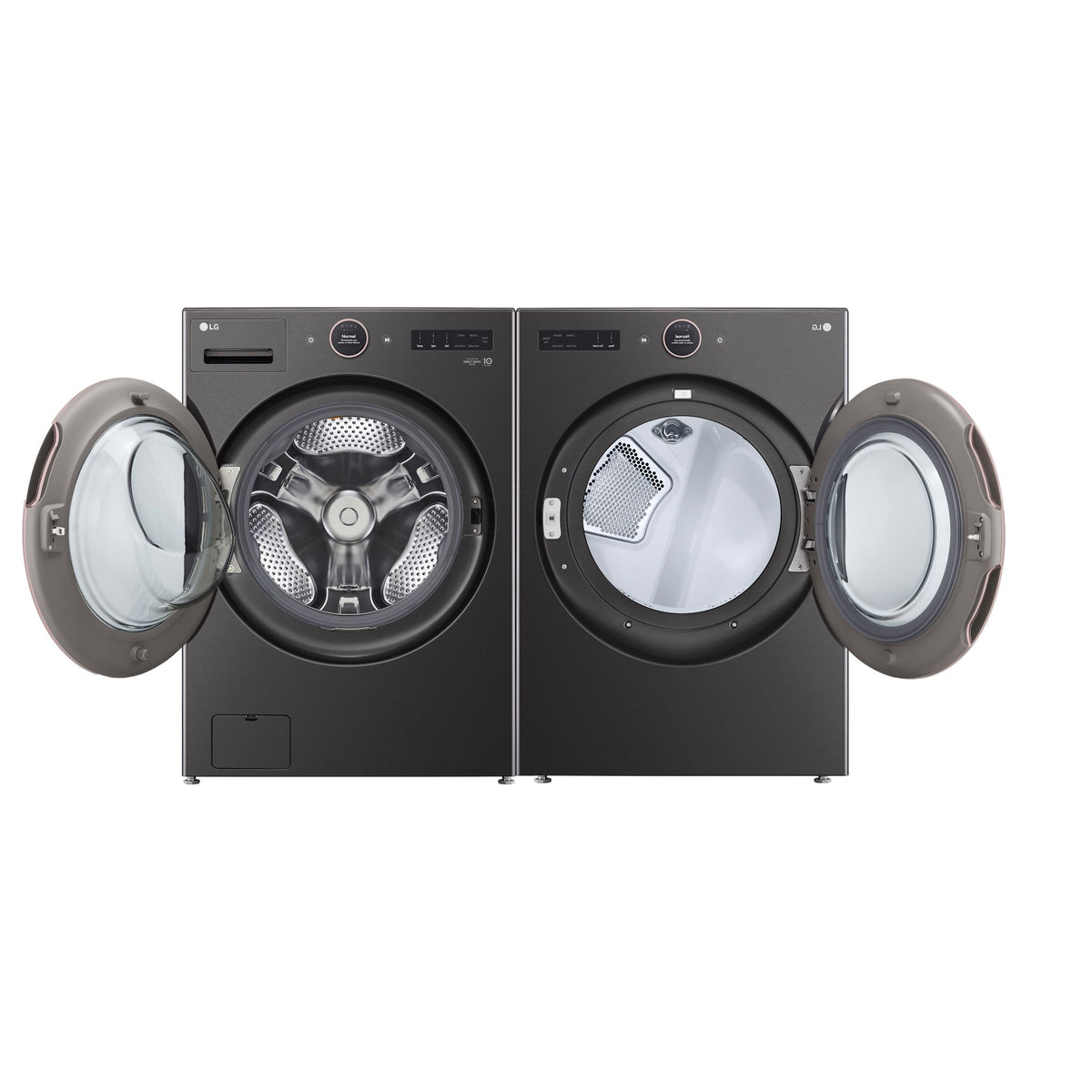 LG Front Load Pair (WM6500HBA-DLEX6500B) - Black Steel | Dufresne ...