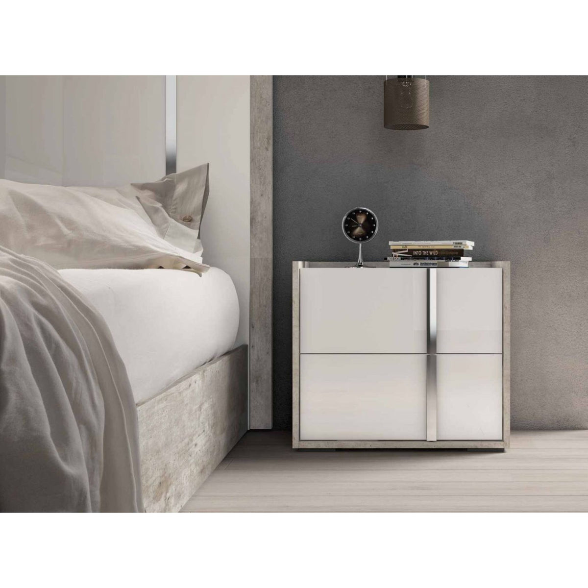 Treviso Nightstand - Stone | Dufresne Furniture and Appliances