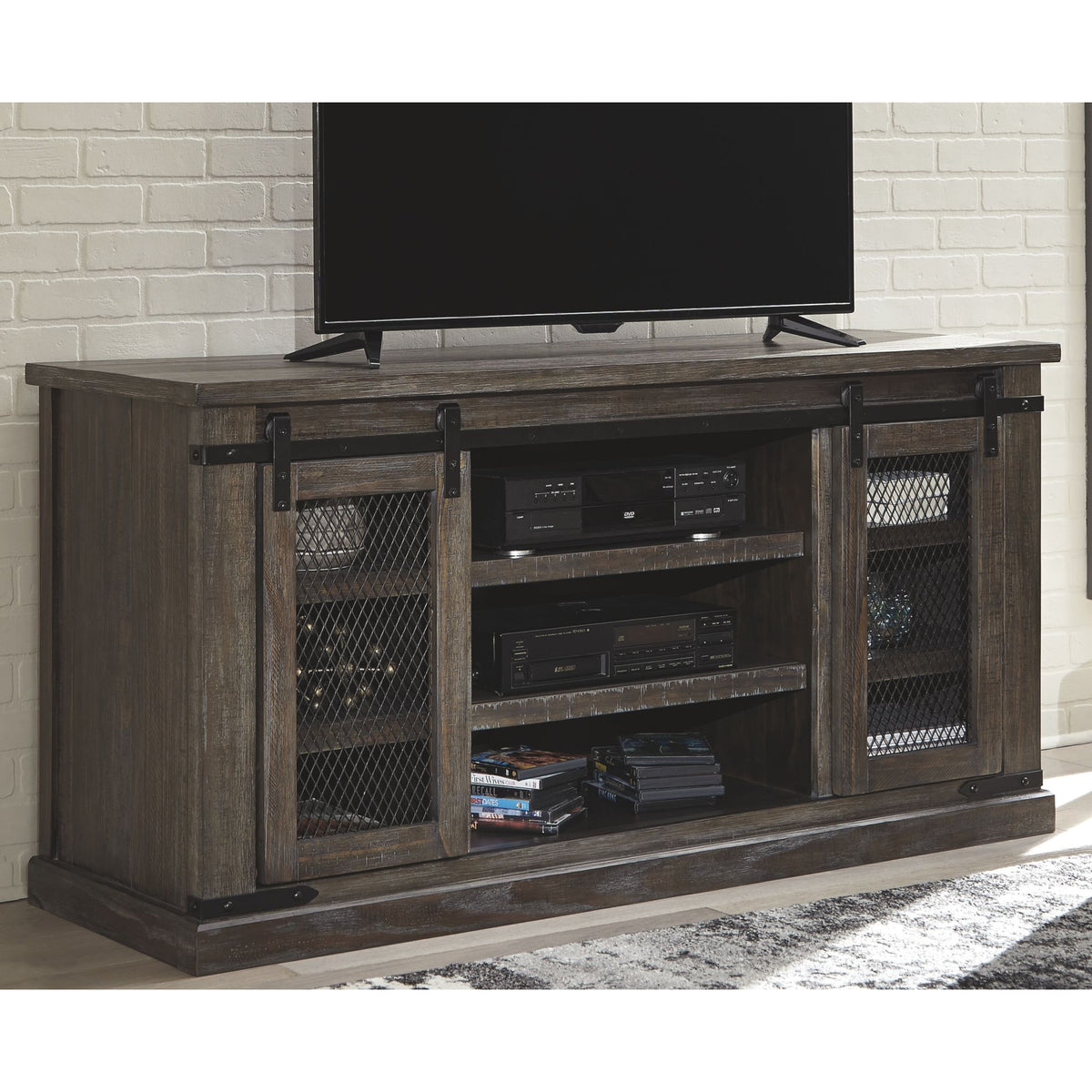 Danell Ridge TV Stand - Brown | Dufresne Furniture and Appliances