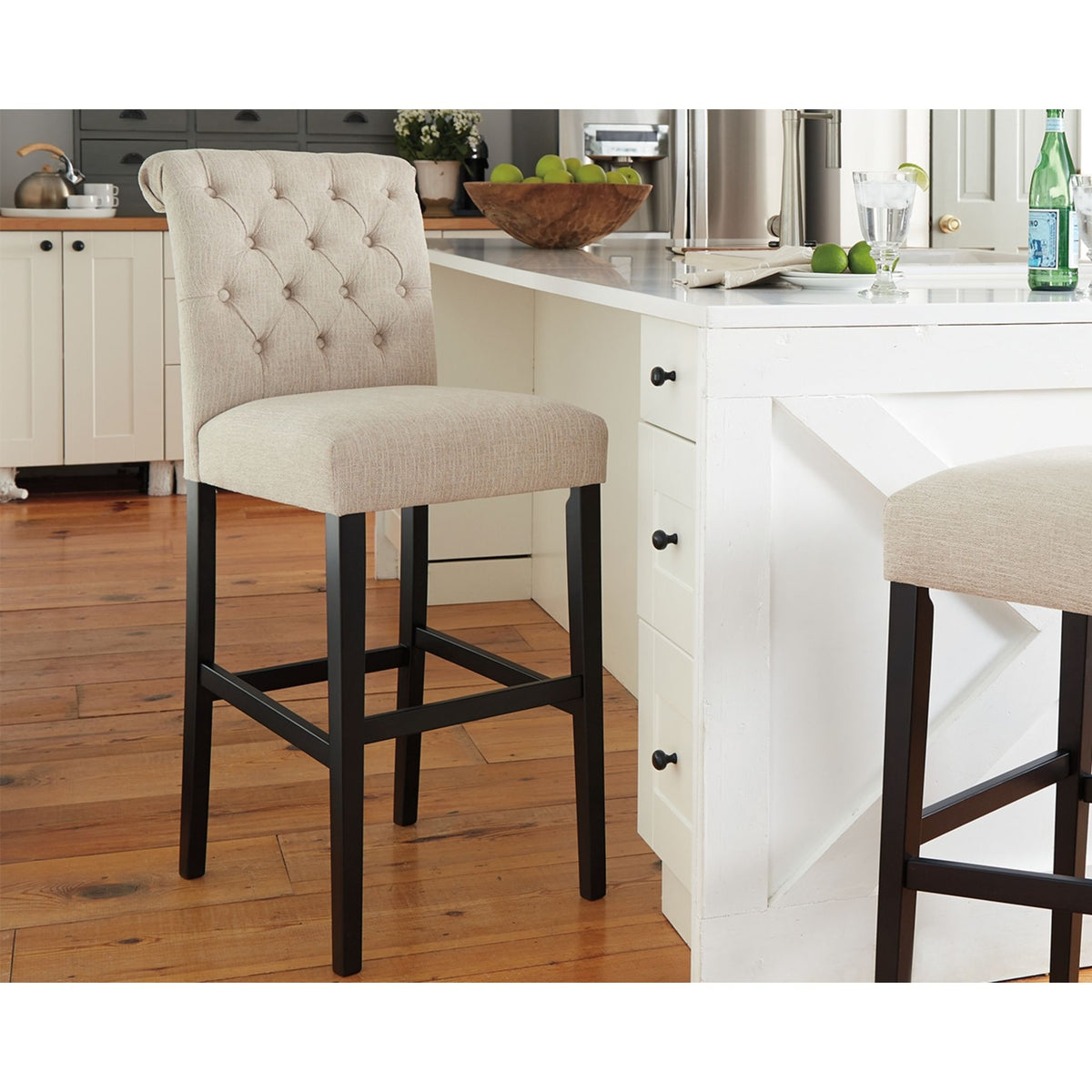 Tripton Bar Stool - Linen - (D530-130) | Dufresne Furniture and Appliances