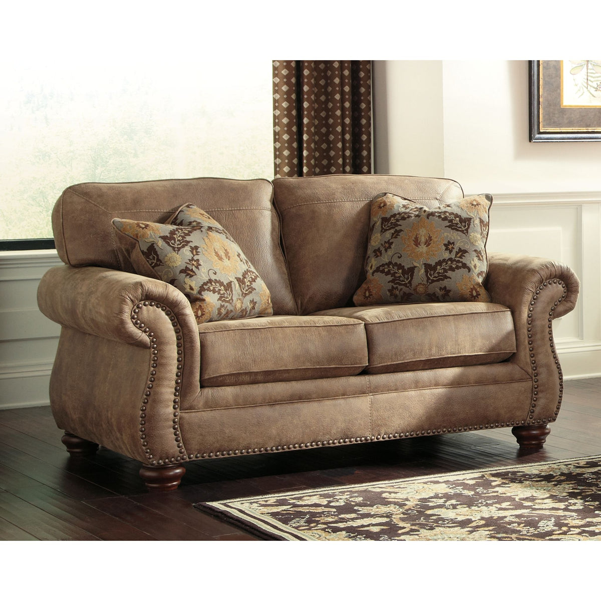 Larkinhurst Loveseat - Earth | Dufresne Furniture and Appliances