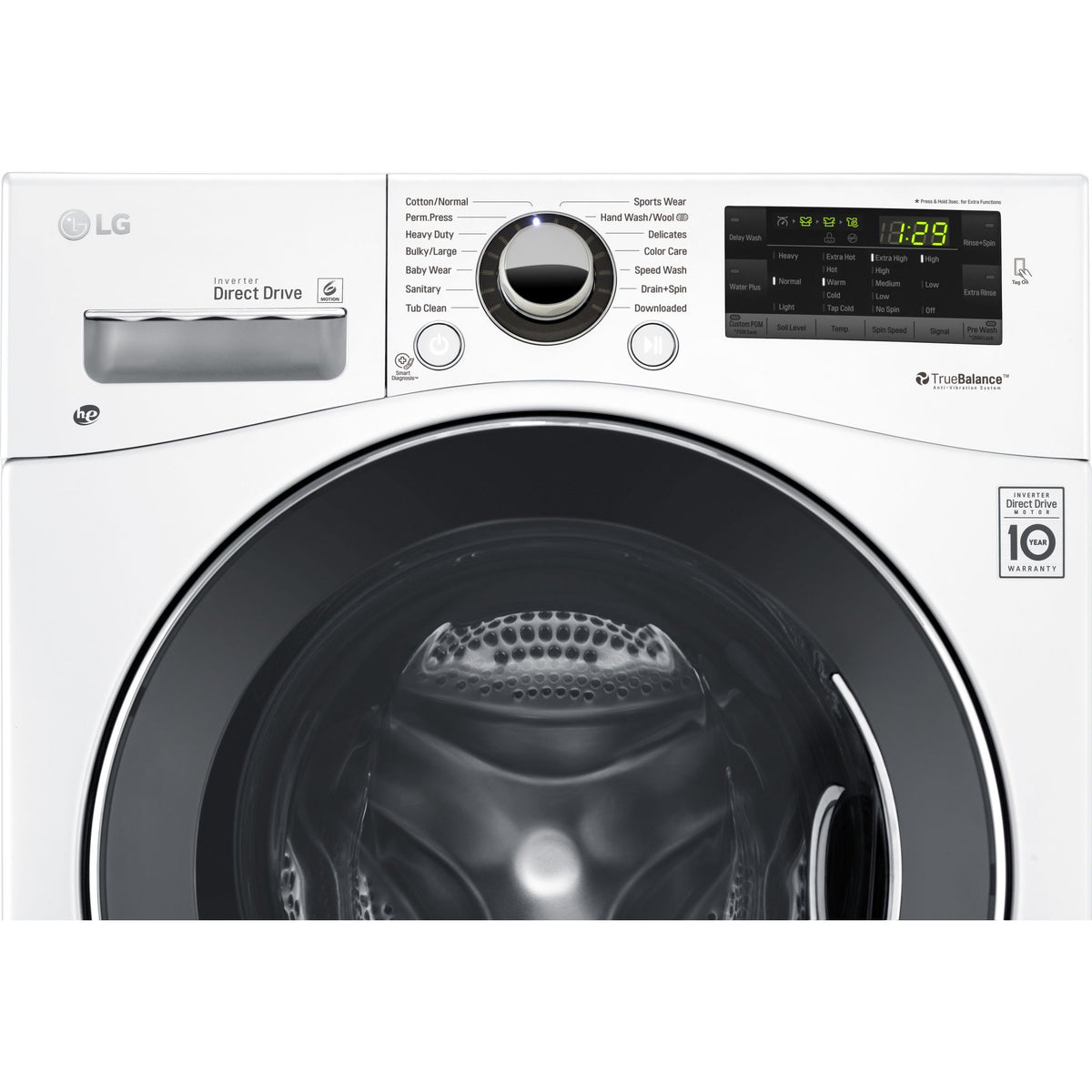 LG Front Load Washer (WM1388HW) - WHITE | Dufresne Furniture and Appliances
