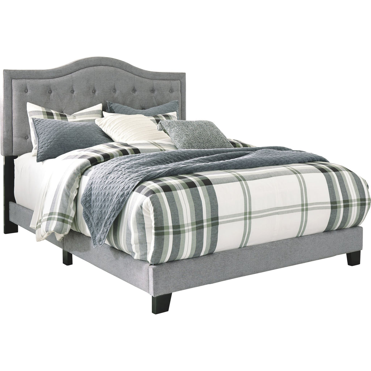 Jerary Upholstered Bed - Gray | Dufresne Furniture and Appliances