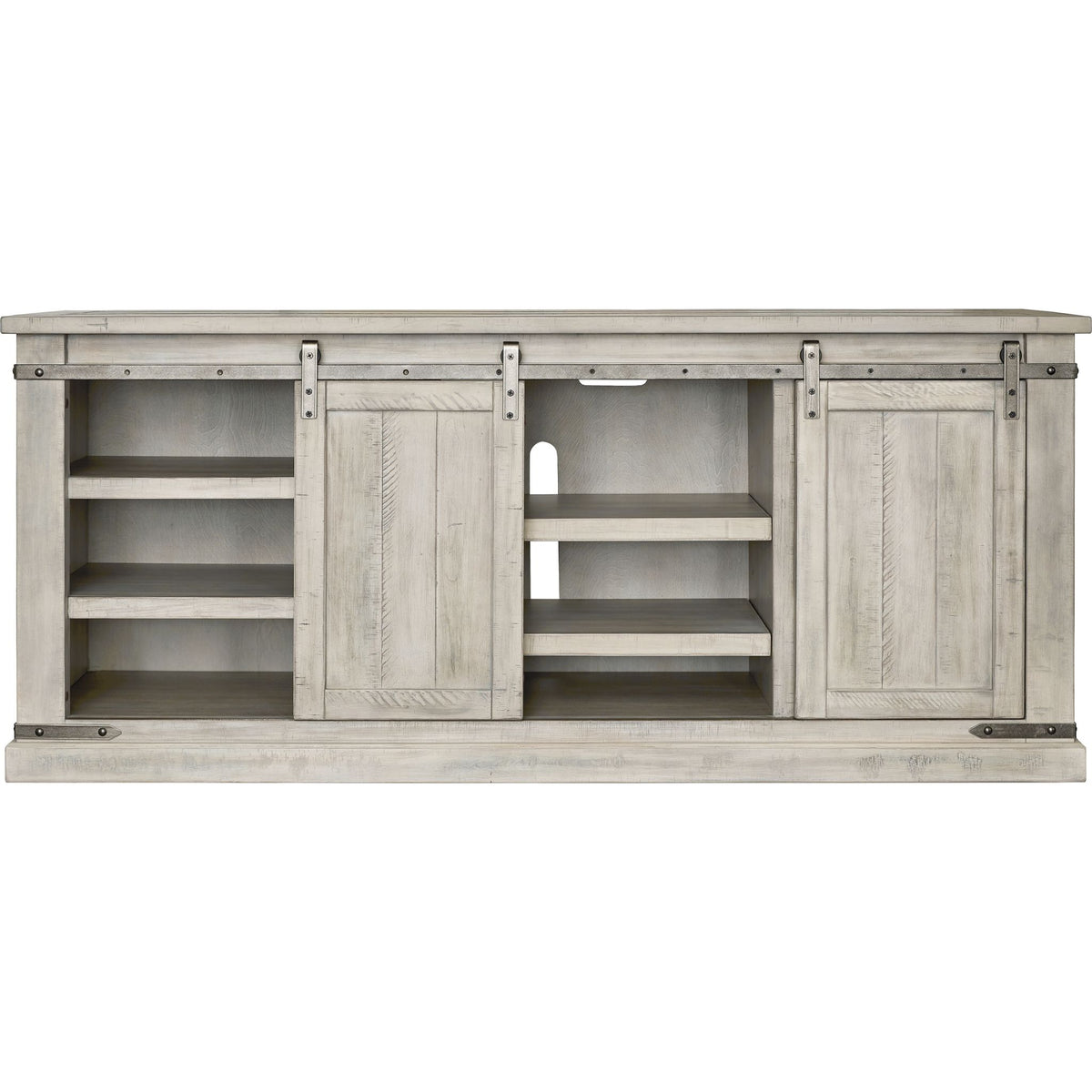 Carynhurst Extra Large TV Stand - Whitewash| Dufresne Furniture and ...