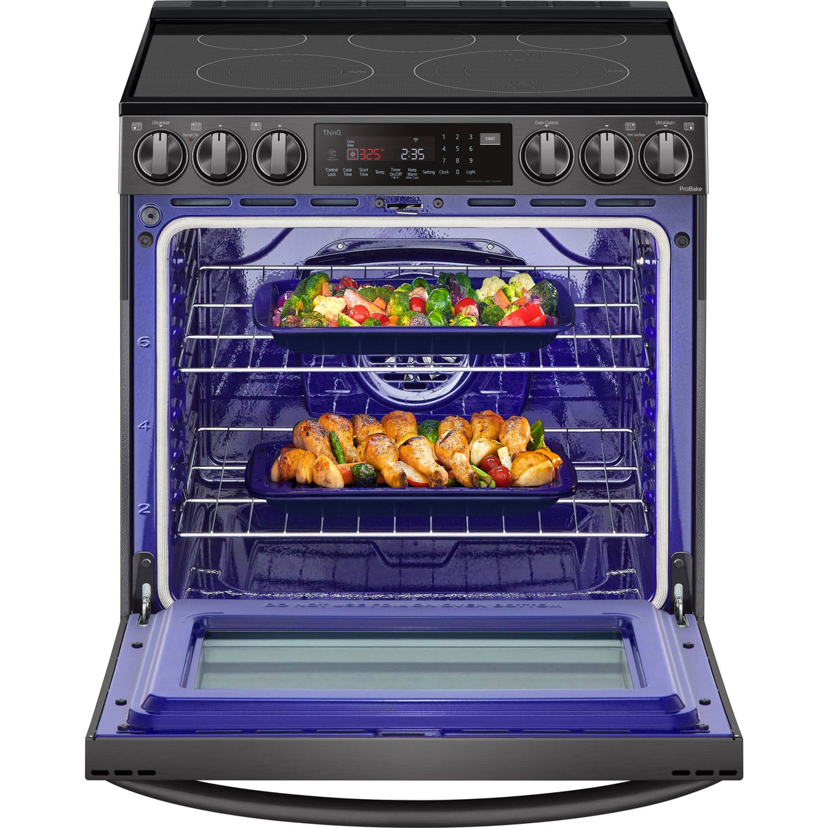 LG Slide-In Range (LSEL6337D) - Black Stainless | Dufresne Furniture ...