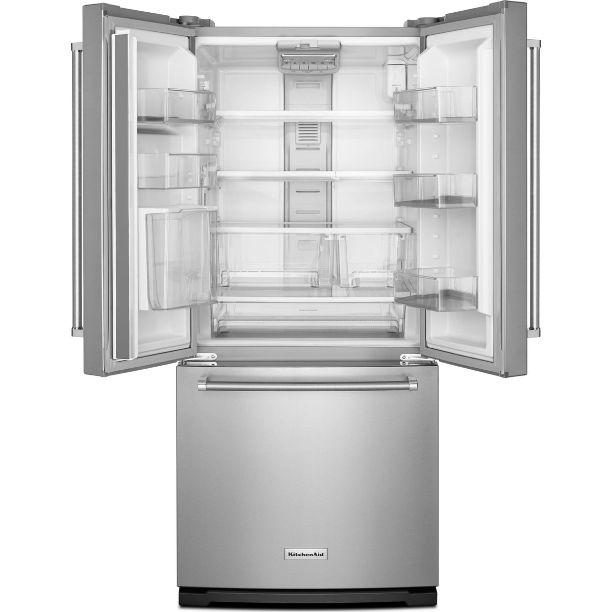 KitchenAid 20 cu.ft. 30" Width Standard Depth French Door Refrigerator ...