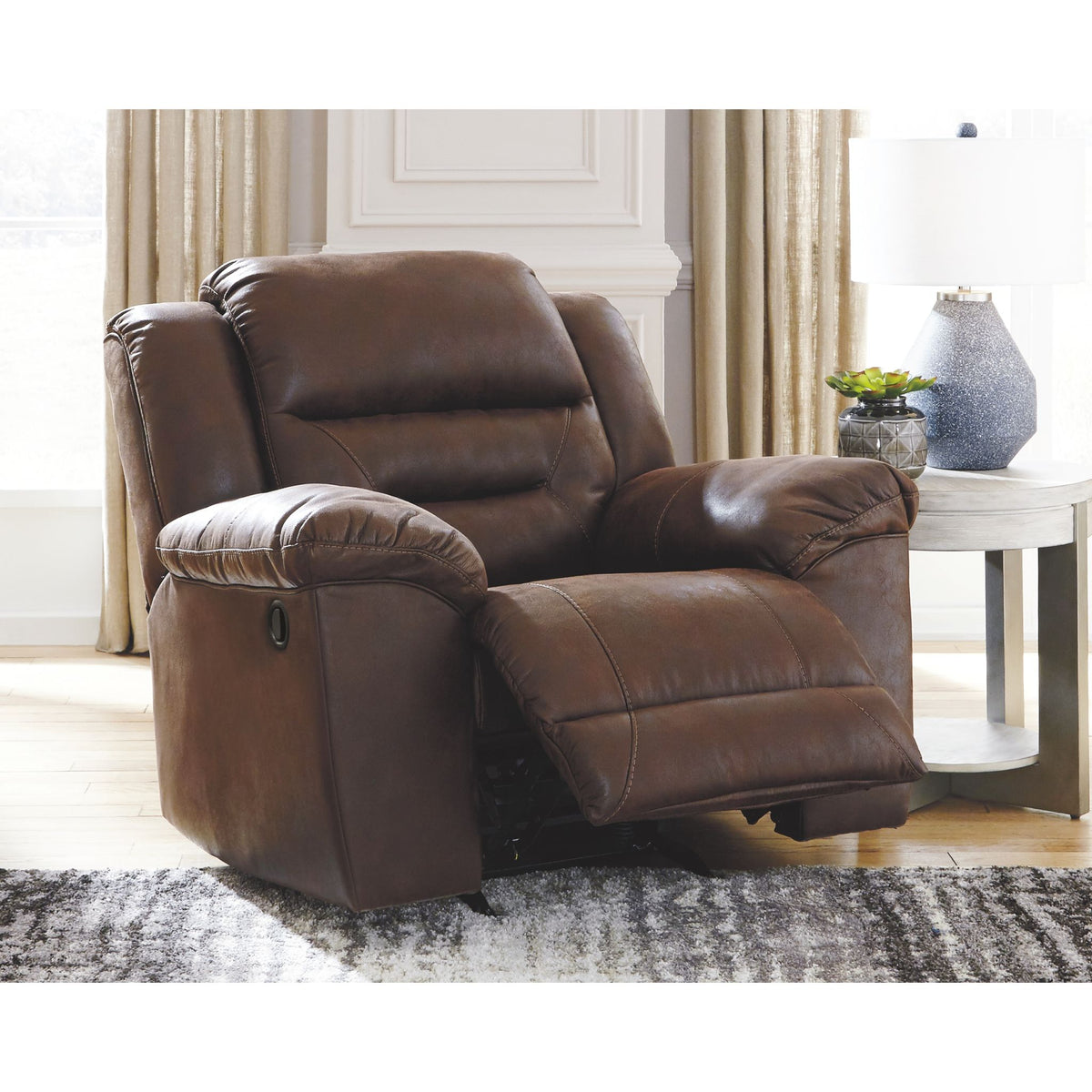 Stoneland Rocker Recliner - Chocolate | Dufresne Furniture and Appliances