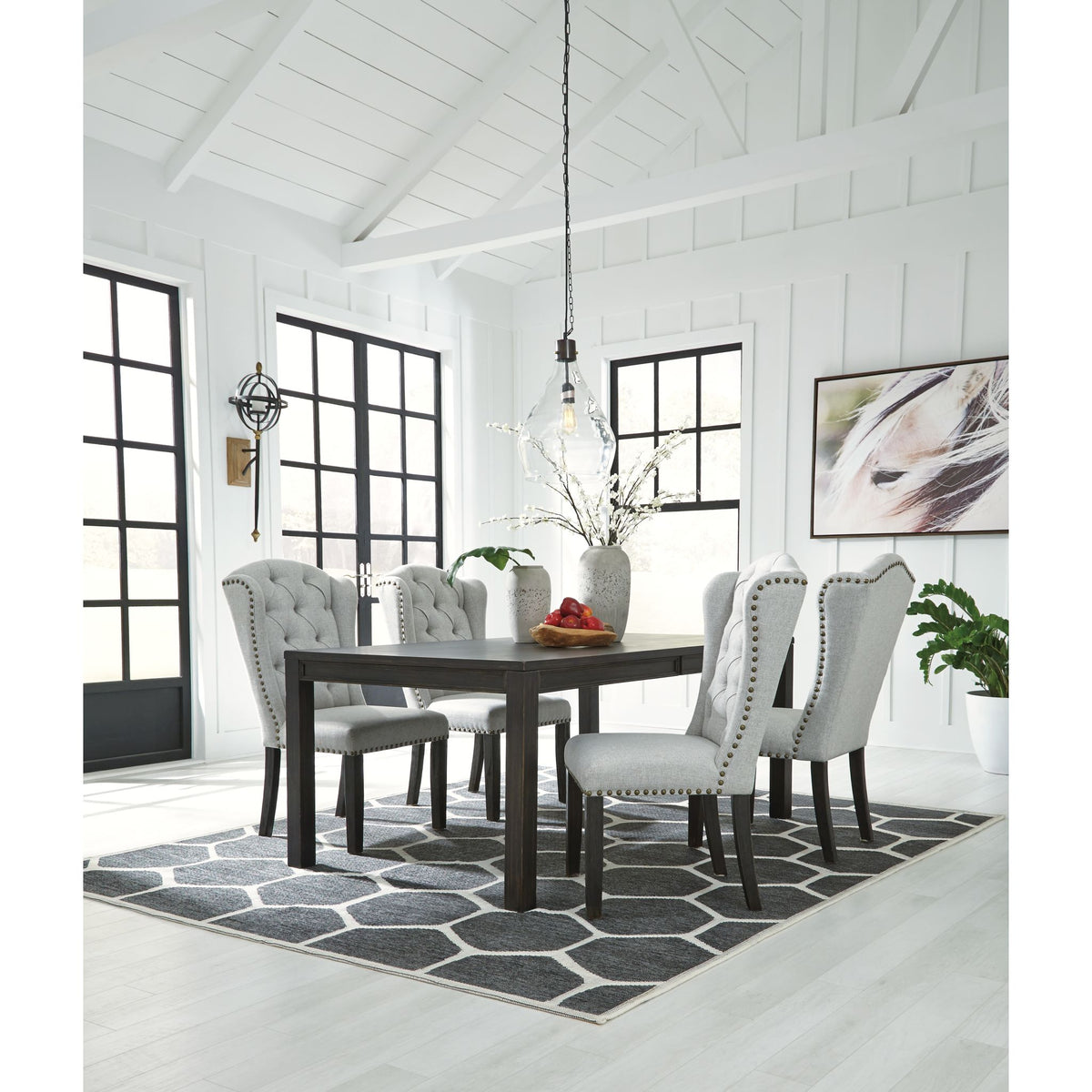Jeanette Dining Table - Black - (D702-25) | Dufresne Furniture and ...