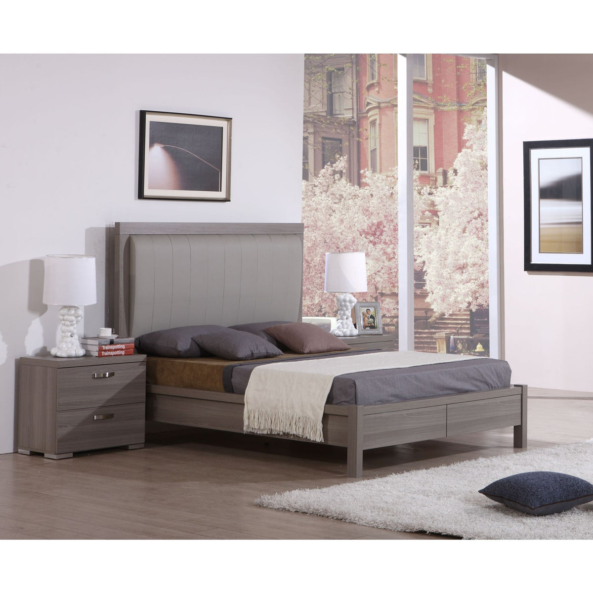 Daytona Nightstand - Light Grey | Dufresne Furniture and Appliances