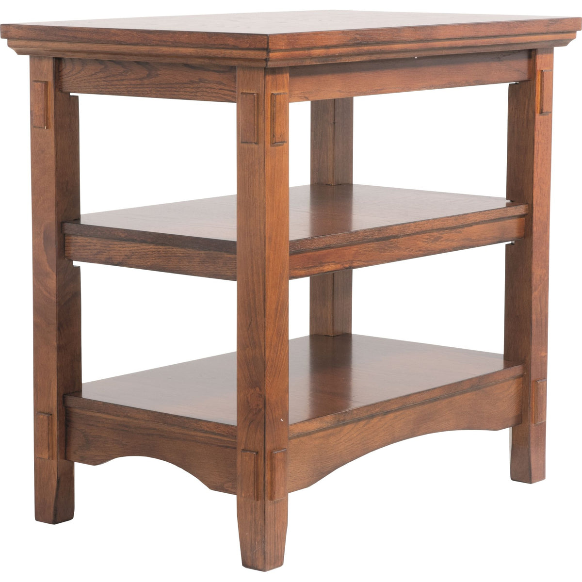 Cross Island Chair Side End Table - Medium Brown | Dufresne Furniture ...