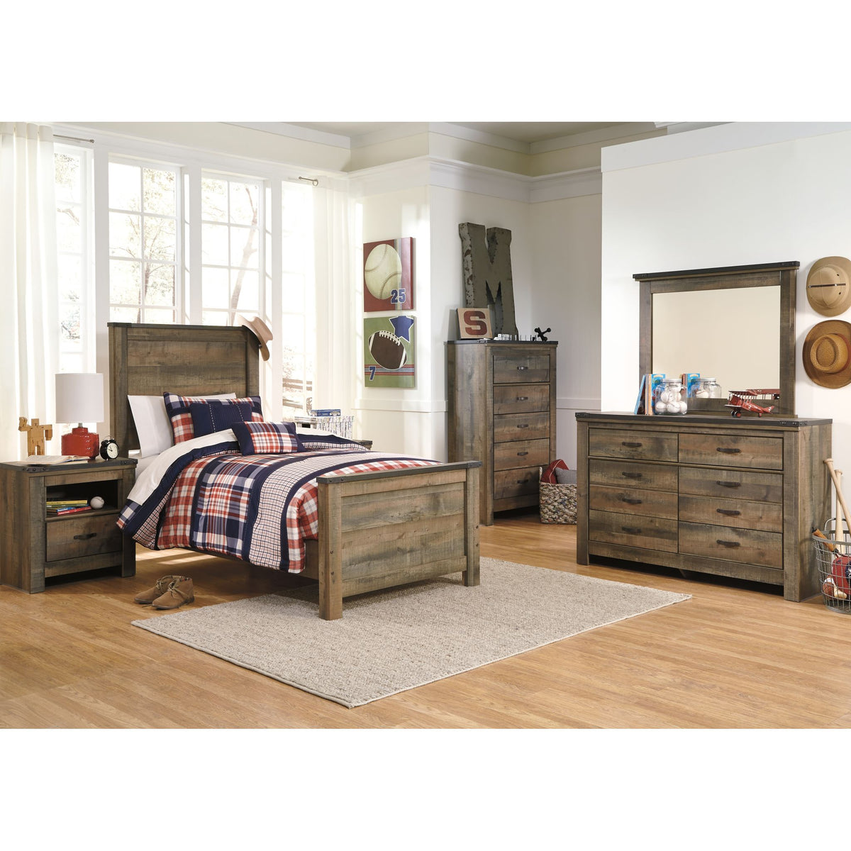 Trinell Nightstand - Rustic | Dufresne Furniture and Appliances