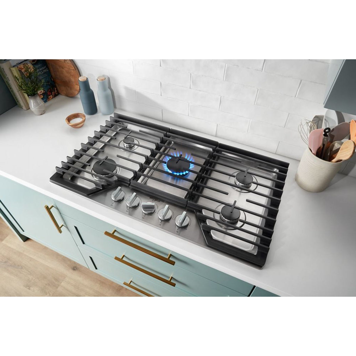 Whirlpool 36" Gas Cooktop (WCGK7036PS) - Stainless Steel | Dufresne ...