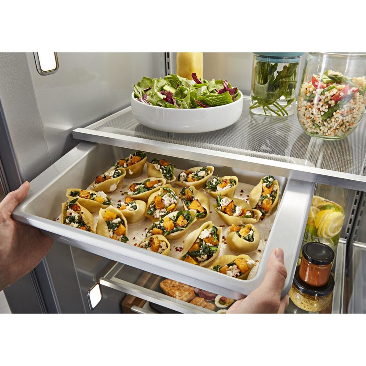KitchenAid Built-In Fridge (KBSD706MPS) - Stainless Steel with PrintSh ...